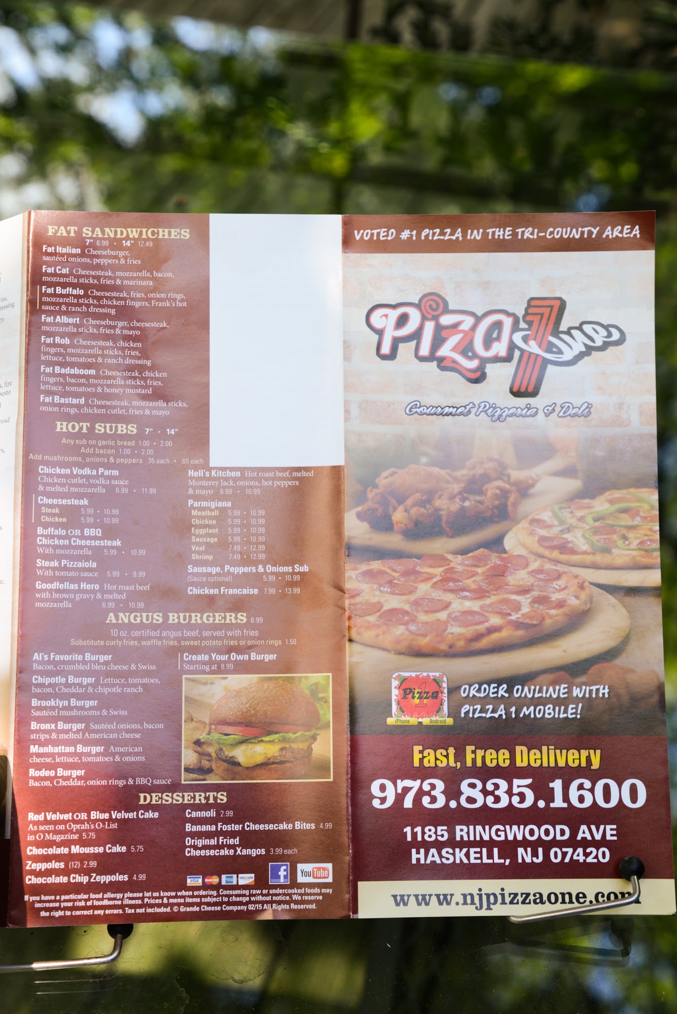 Menu for Pizza One, Haskell, NJ - Restaurantji